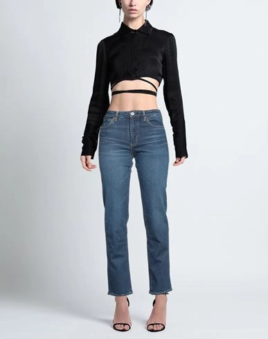Ag Cotton Blend Straight-leg Denim Trousers