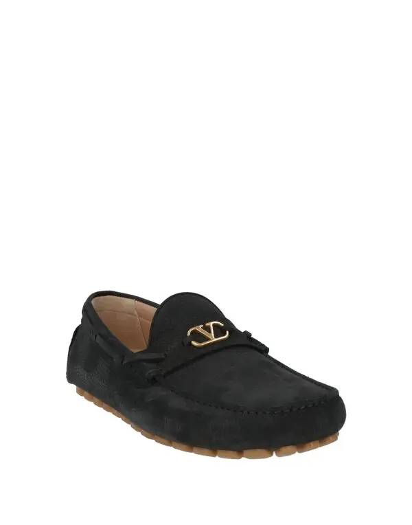 Valentino Garavani Leather Loafers - Black