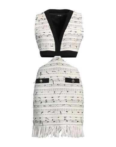 Liu Jo Mini Dress Ivory Size Cotton, Acrylic, Polyamide, Polyester - White