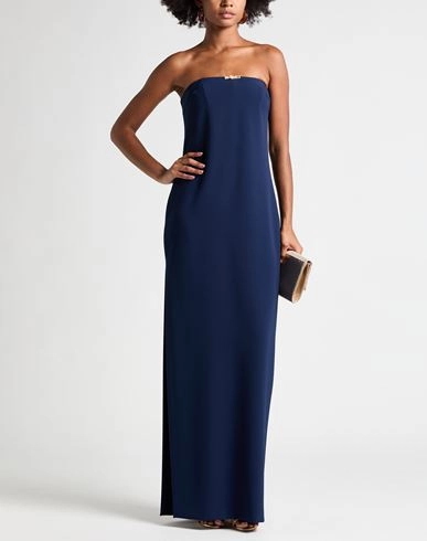 Elisabetta Franchi Strapless Crepe Maxi Gown