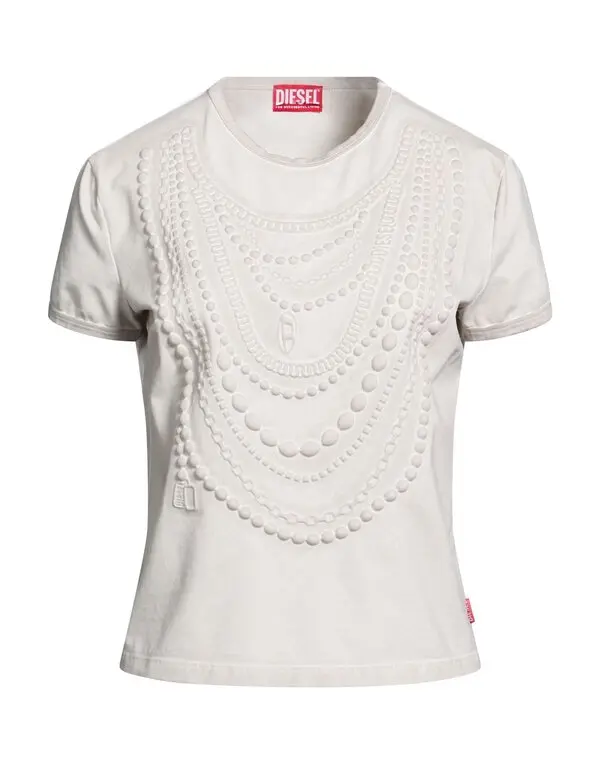 DIESEL® T-shirt Khaki Size Cotton, Elastane