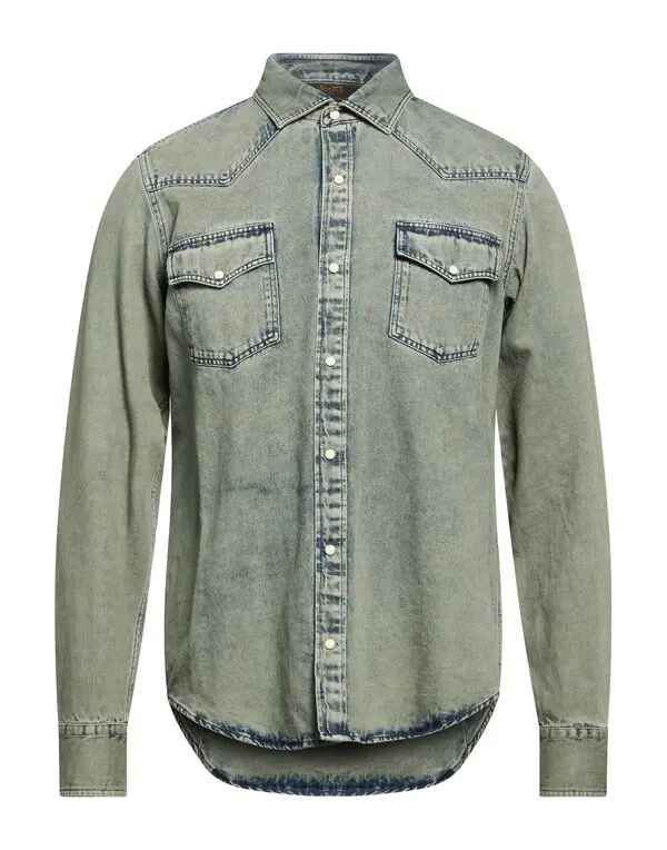 MOORER Denim Shirt Size Cotton, Linen