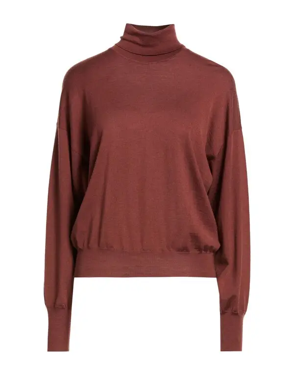 Peserico Turtleneck Brick Size Virgin Wool
