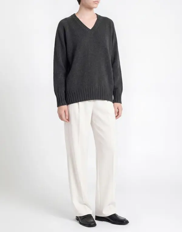 ARAGONA Cashmere Heavy-weight Knit V-neck Sweater