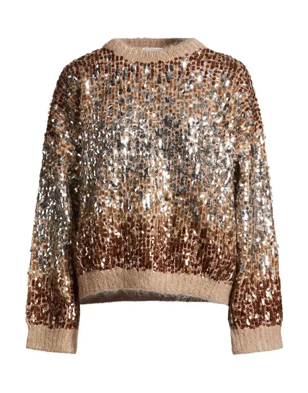 Brunello Cucinelli Sweater Sand Size Mohair Wool, Polyamide, Wool