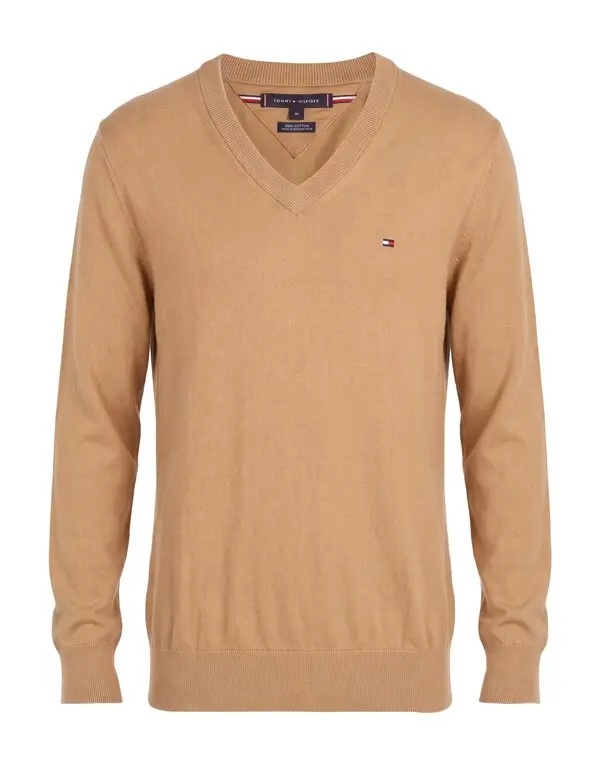 Tommy Hilfiger Sweater Camel Size Cotton, Cashmere