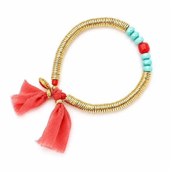 Persia Donà Jewelry Disc And Turquoise Bracelet - Gold
