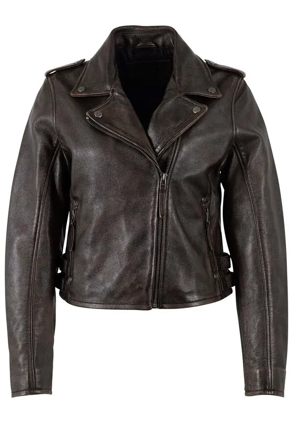 Mauritius Antique Leather Moto Jacket Katica