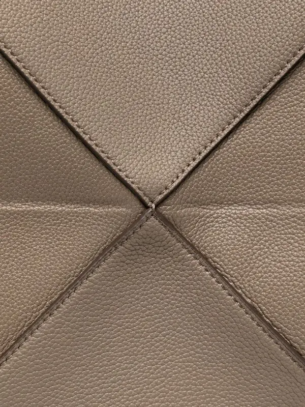 Loewe Puzzle Fold Leather Tote - Grey