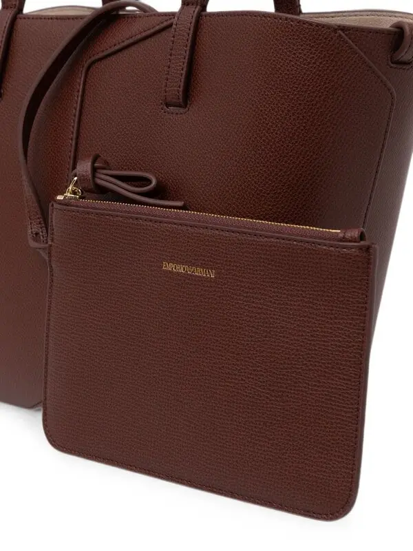 Emporio Armani Small Leather Tote Bag