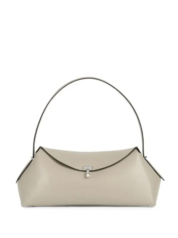 TOTEME T-lock Leather Shoulder Bag - Beige