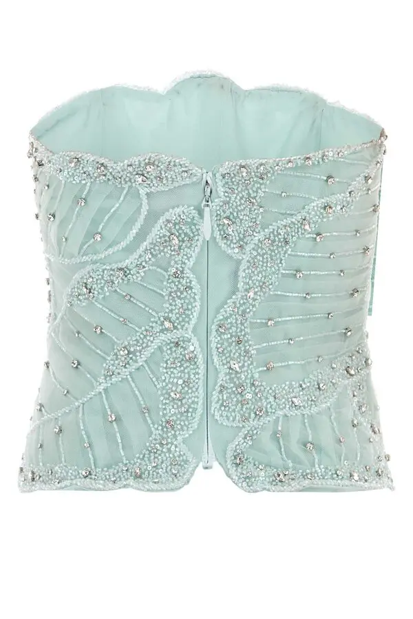 Costarellos Light- Tulle Fiori Bodice