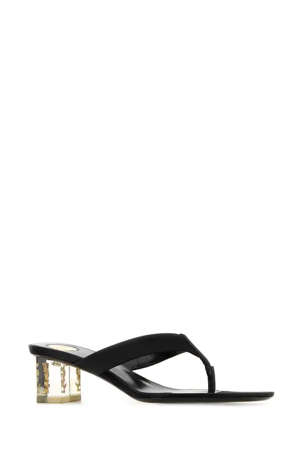 Saint Laurent Satin Frida Thong Mules