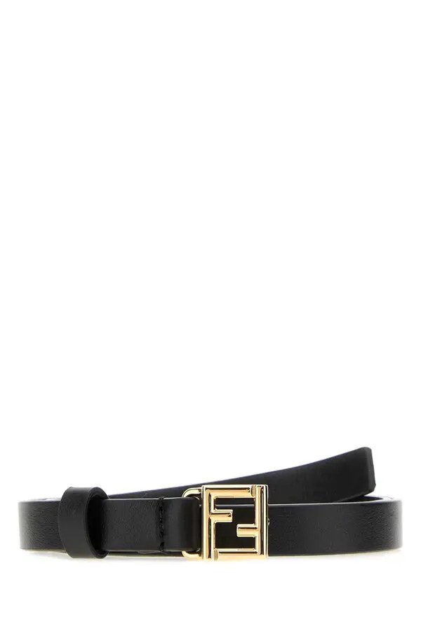 Fendi Black Leather Belt
