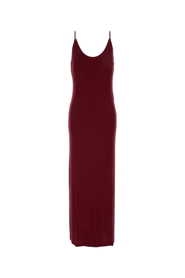Saint Laurent Burgundy Jersey Dress
