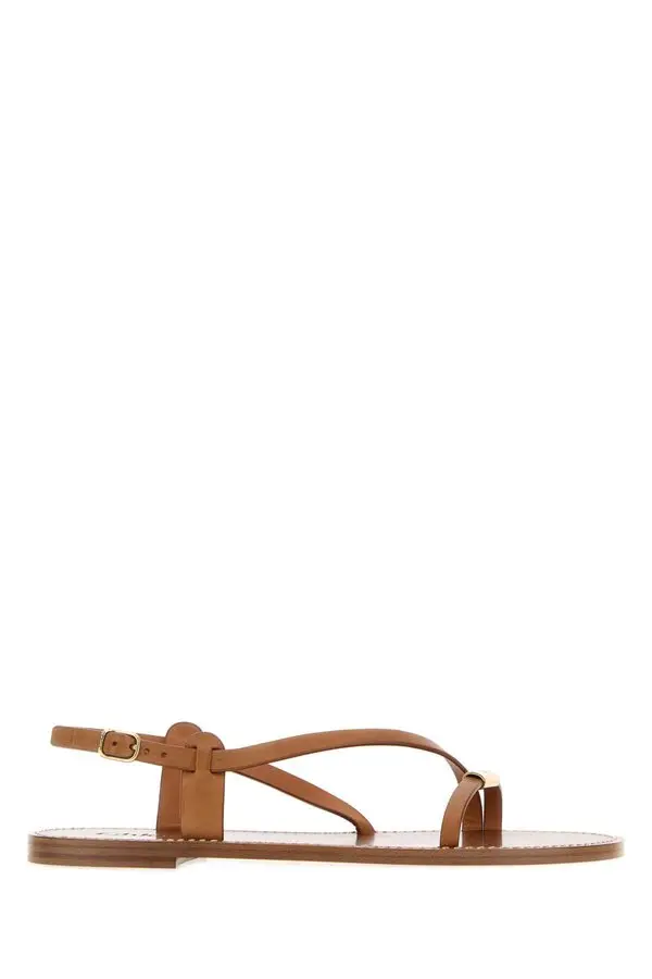 Chloé Camel Leather Matilda Sandals - Brown