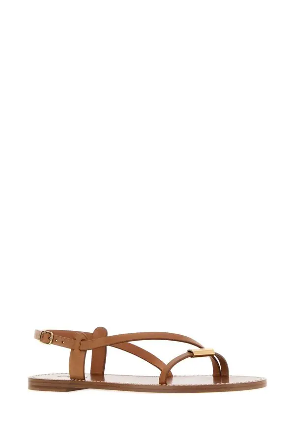 Chloé Camel Leather Matilda Sandals