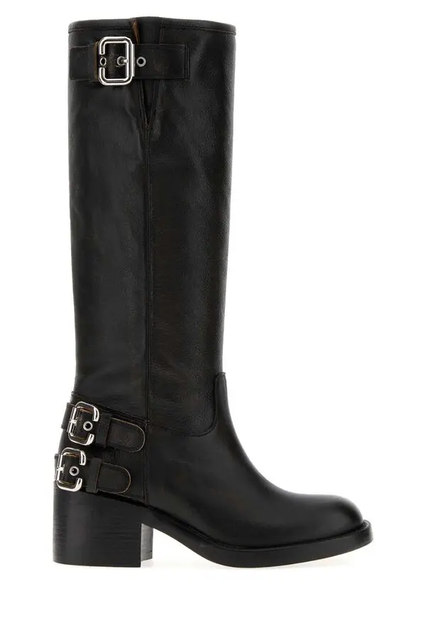 Chloé Leather Dakota Boots - Black