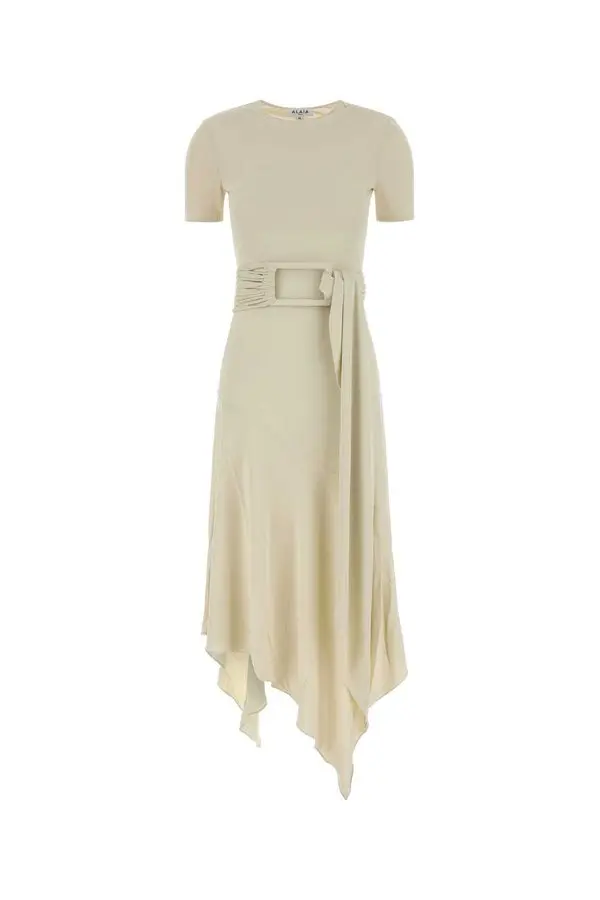 Alaïa Ivory Jersey Dress