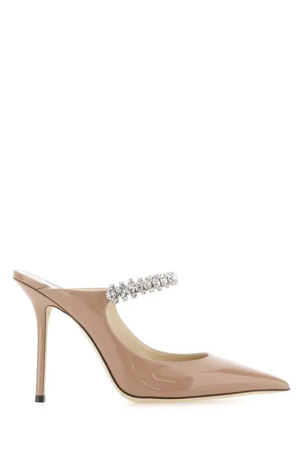 JIMMY CHOO Skin Leather Bing 100 Mules - Pink