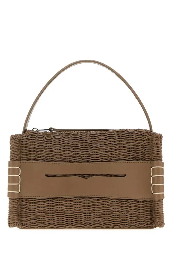 JW Anderson Mud Leather Loafers Handbag - Brown