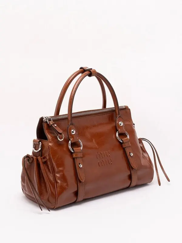 Miu Miu Shiny Leather Handbag