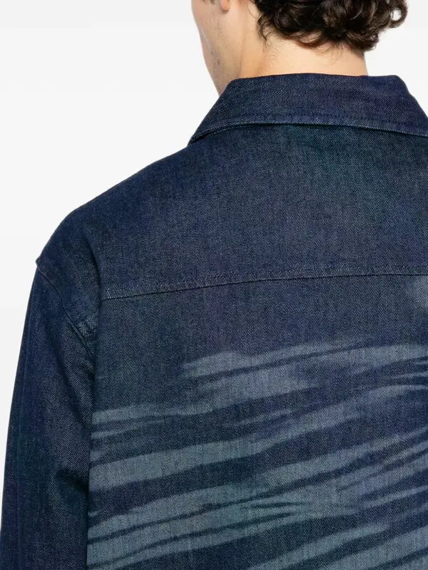 AGNES B. Chest Pocket Denim Shirt