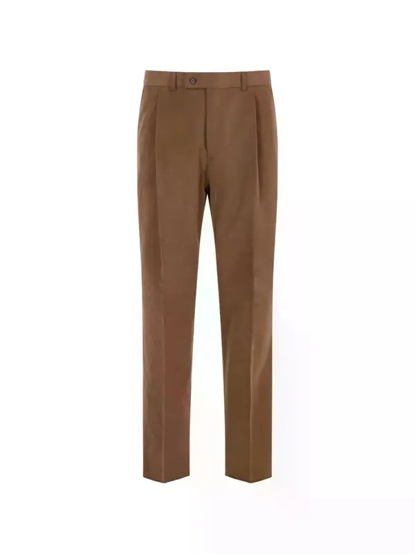 Caruso Pleated Moleskin Trousers