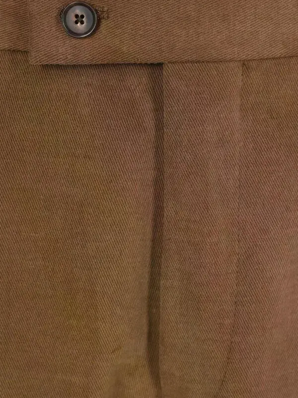 Caruso Pleated Moleskin Trousers