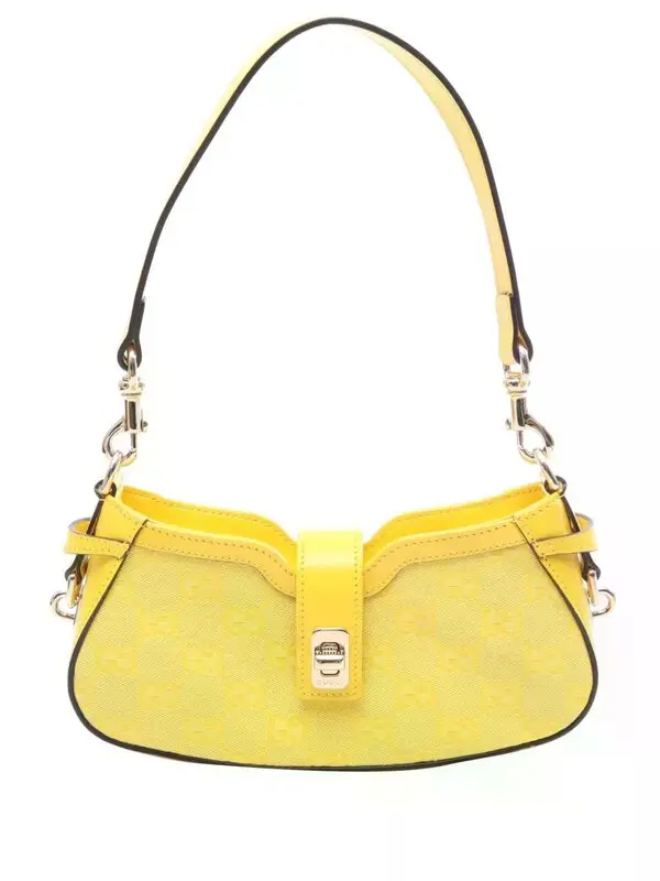 Gucci 2000-2015 Mini Gg Canvas Moon Side Shoulder Bag - Yellow