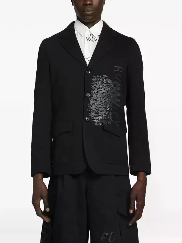 Comme Des Garçons Graphic-print Cotton Jacket