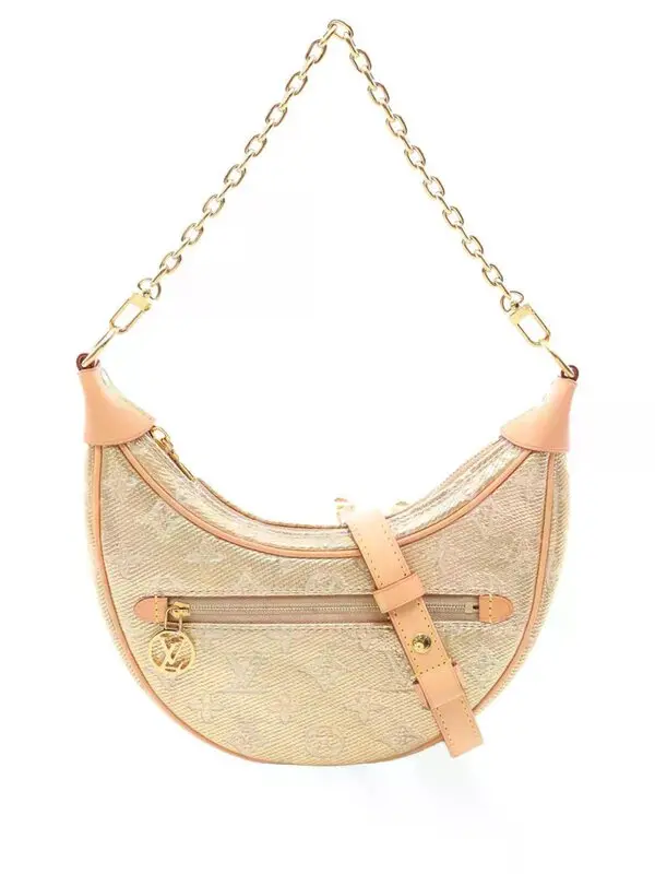 LOUIS VUITTON 2000-2026 Monogram Jacquard Denim Loop Pm Satchel