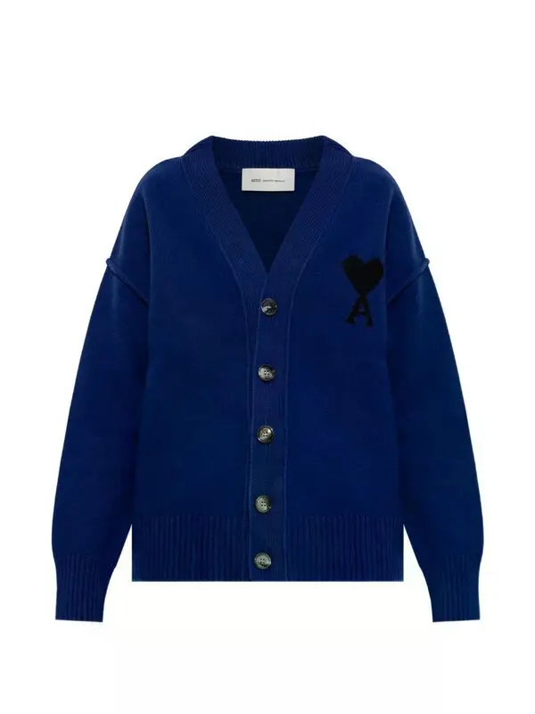 AMI Paris Virgin Wool Cardigan