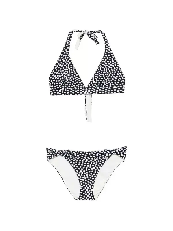 FISICO Polka-dot-print Halterneck Bikini