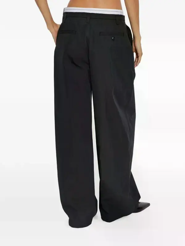 Alexander Wang Logo-waistband Pleated Trousers