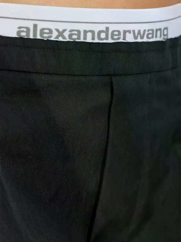 Alexander Wang Logo-waistband Pleated Trousers