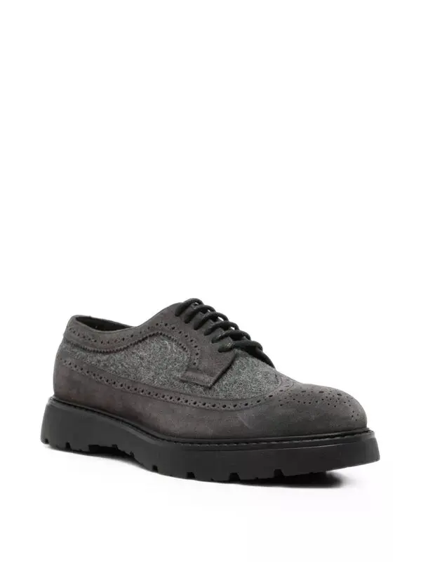 DOUCAL'S Brogue-detail Panelled Derby Shoes