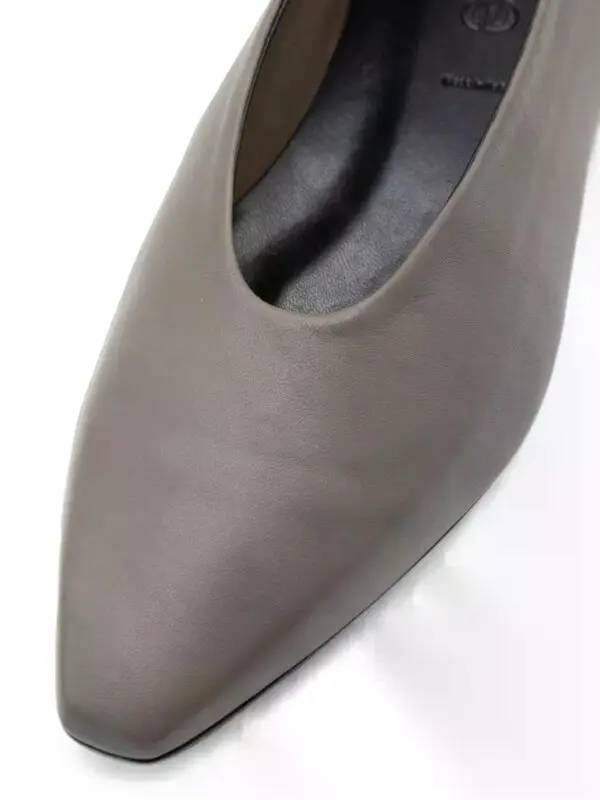 AeydĒ Betty Leather Ballet Flats - Grey