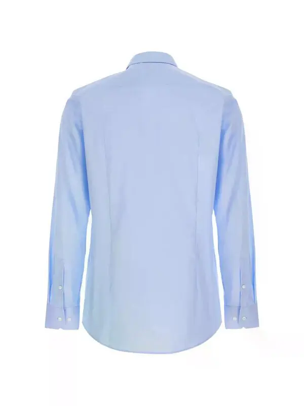 BOSS Hank One Slim-fit Dress Shirt In Wrinkle-free Poplin - Blue