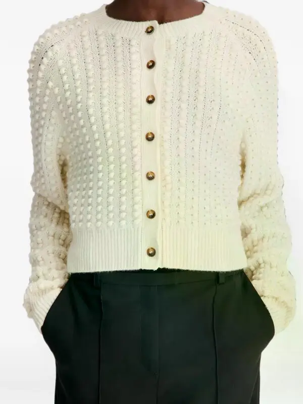 Loulou De Saison Edie Bubble-stitch Cardigan