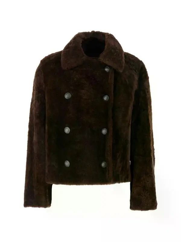 Brunello Cucinelli Double-breasted Shearling Coat