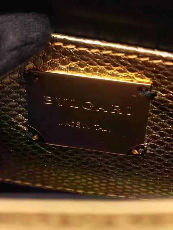 BVLGARI 2010-2026 Lizard Embossed Leather Serpenti Crossbody Bag