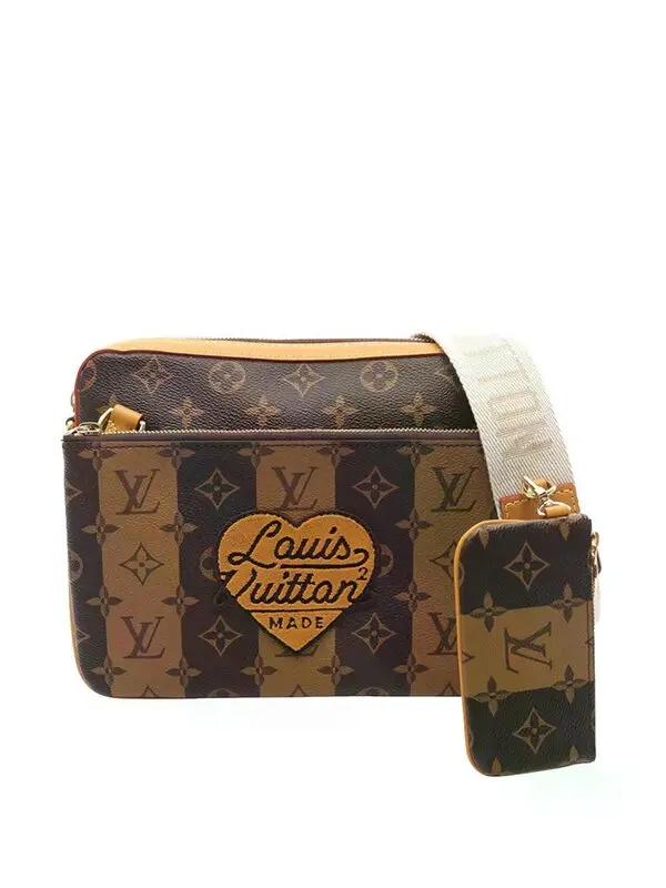 LOUIS VUITTON Nigo Monogram Trio Messenger Crossbody Bag - Brown