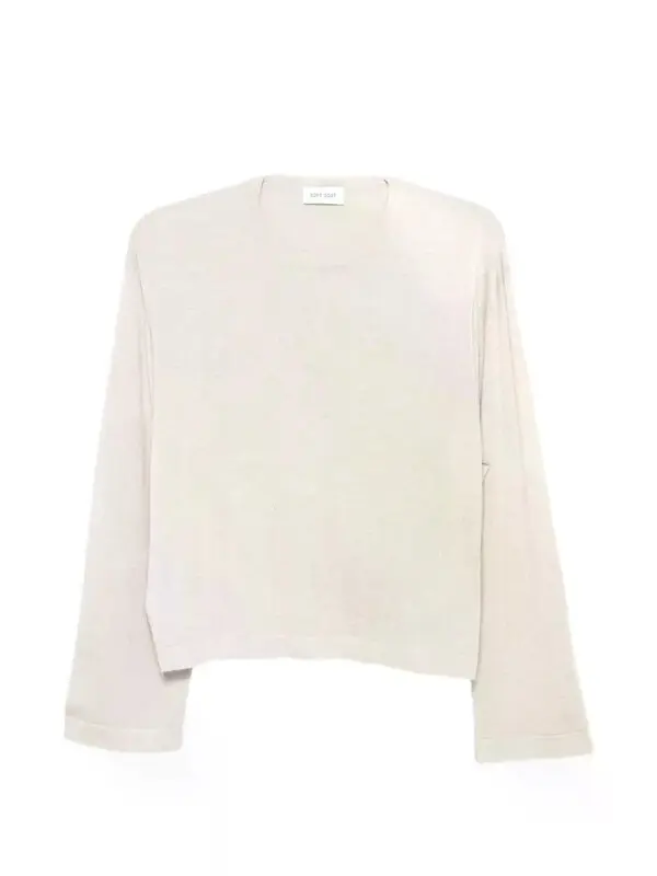 Soft Goat Crew-neck Drop-shoulder Sweater