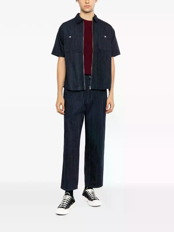 AGNES B. Chest Pocket Striped Shirt