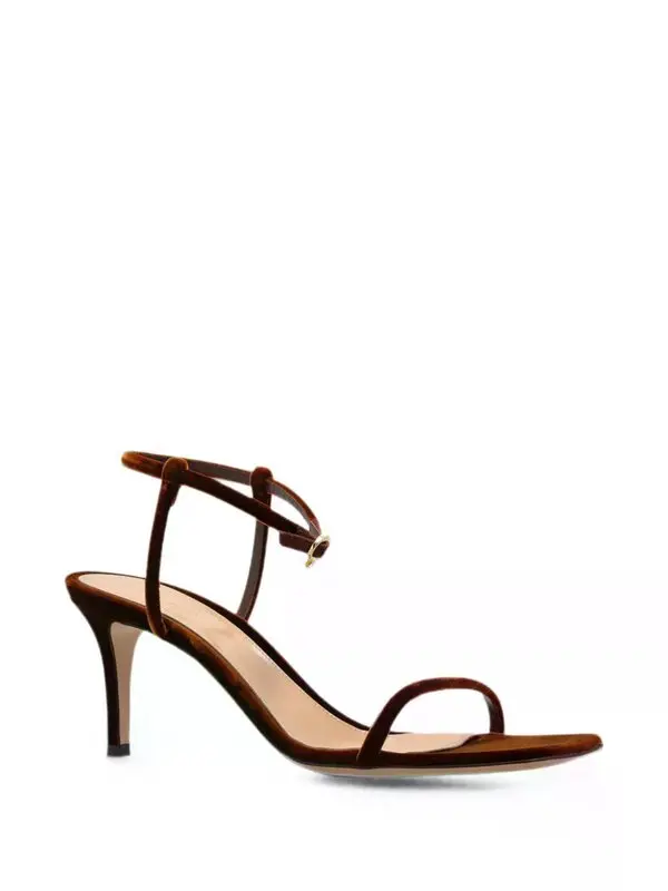 GIANVITO ROSSI Velvet-finish Square-toe Sandals
