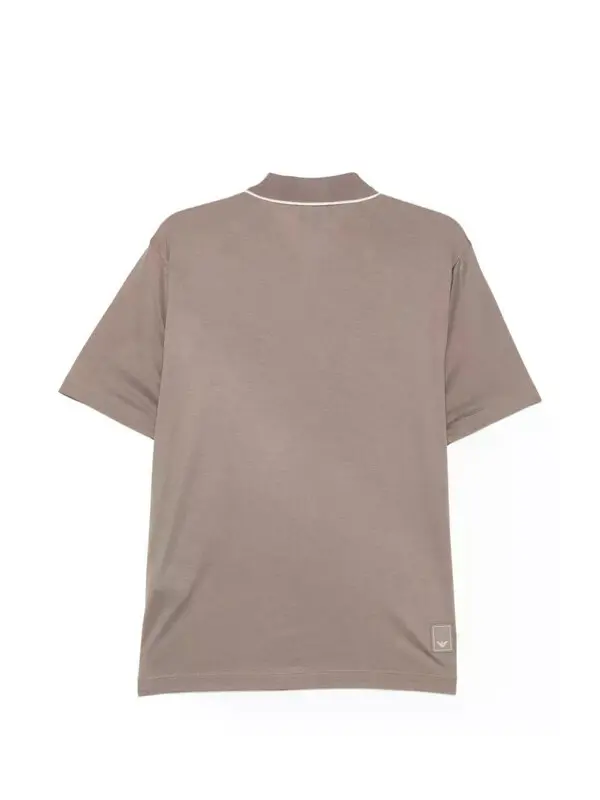 Emporio Armani Logo-patch Polo Shirt - Brown