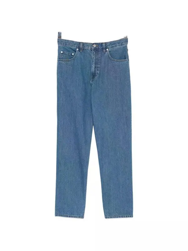 AGNES B. Logo-embroidered Jeans - Blue