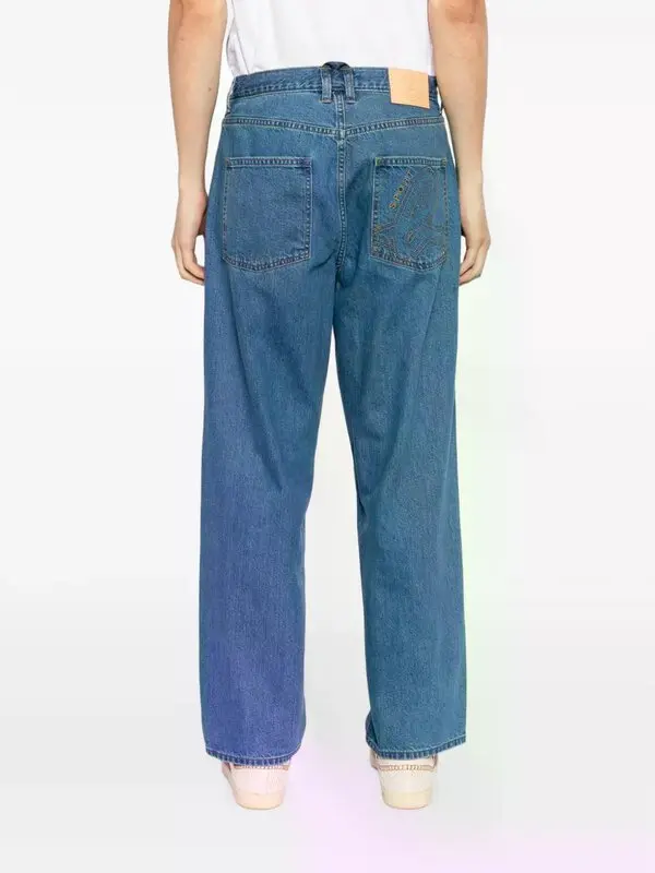 AGNES B. Logo-embroidered Jeans