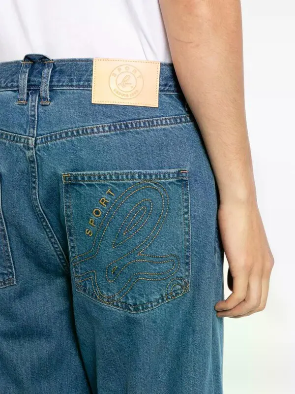 AGNES B. Logo-embroidered Jeans